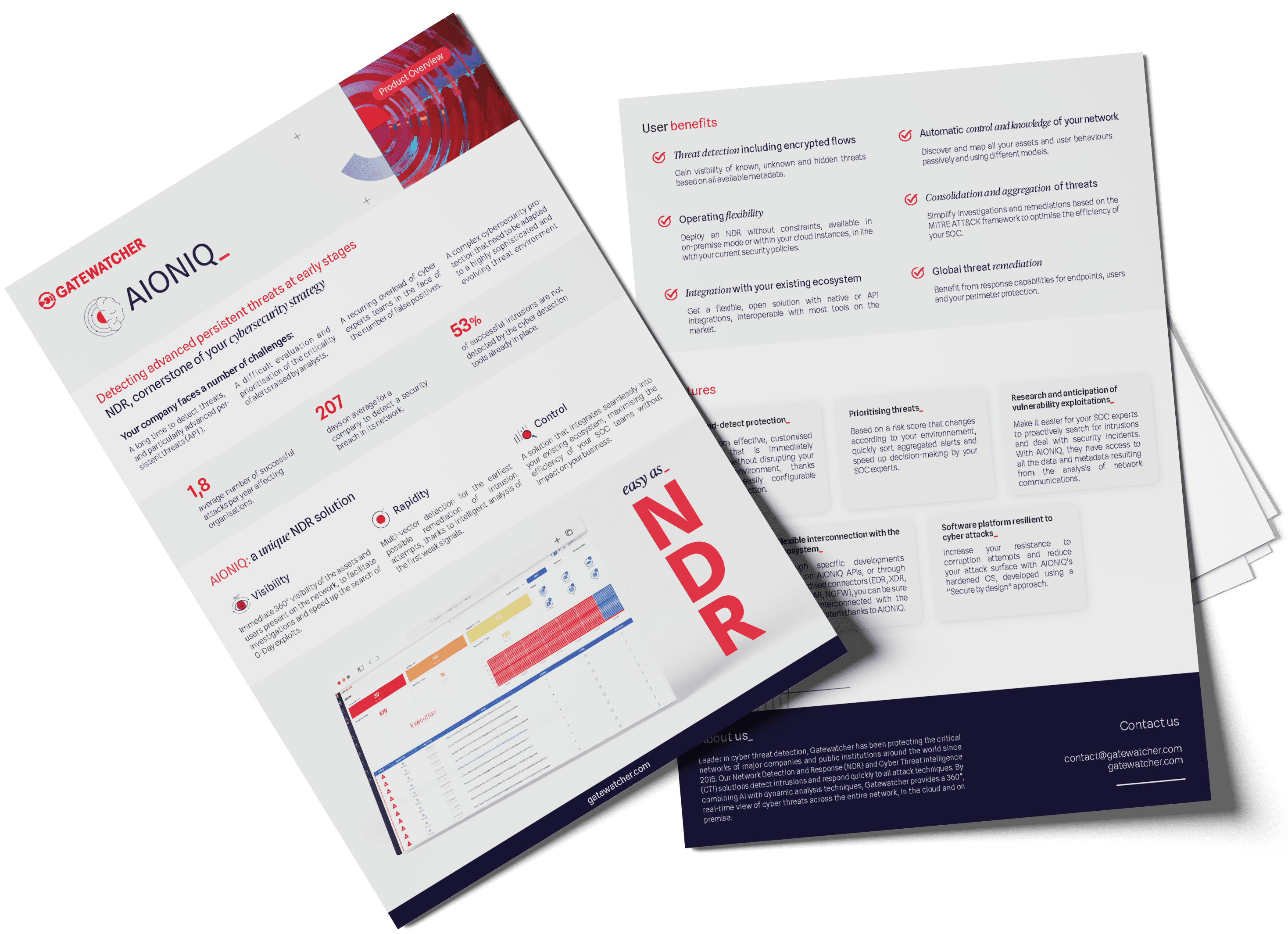 Gatewatcher brochure and products presentation